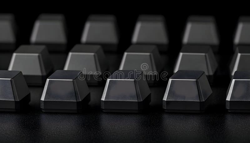 Dark keyboard keys in rows stock illustration. Illustration of tech ...