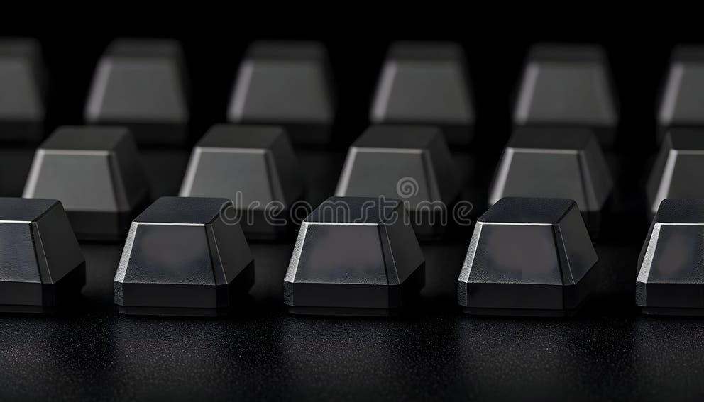 Dark keyboard keys in rows stock illustration. Illustration of tech ...
