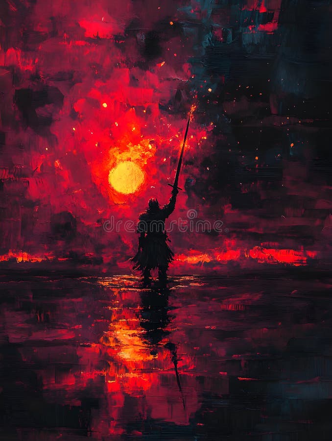 The dark knight stock illustration. Illustration of reflection - 352237897