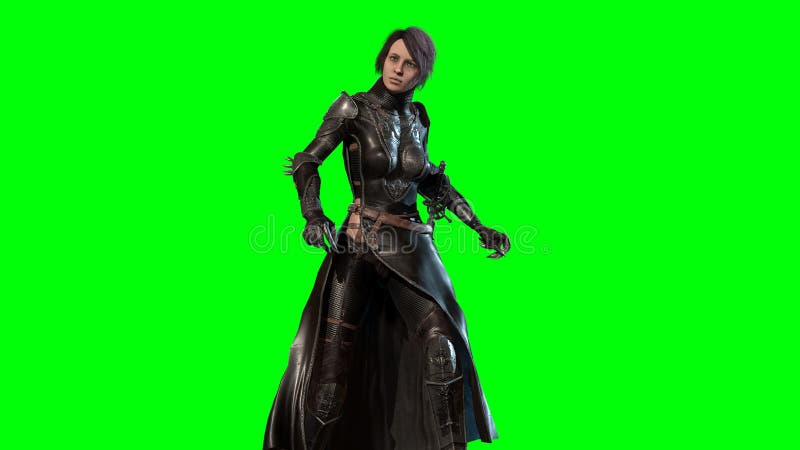 Dark knight lady 3d render stock illustration. Illustration of ...