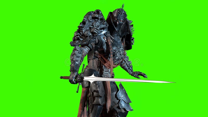 Dark knight men 3d render stock illustration. Illustration of century ...