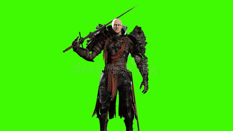 Dark knight men 3d render stock illustration. Illustration of knight ...