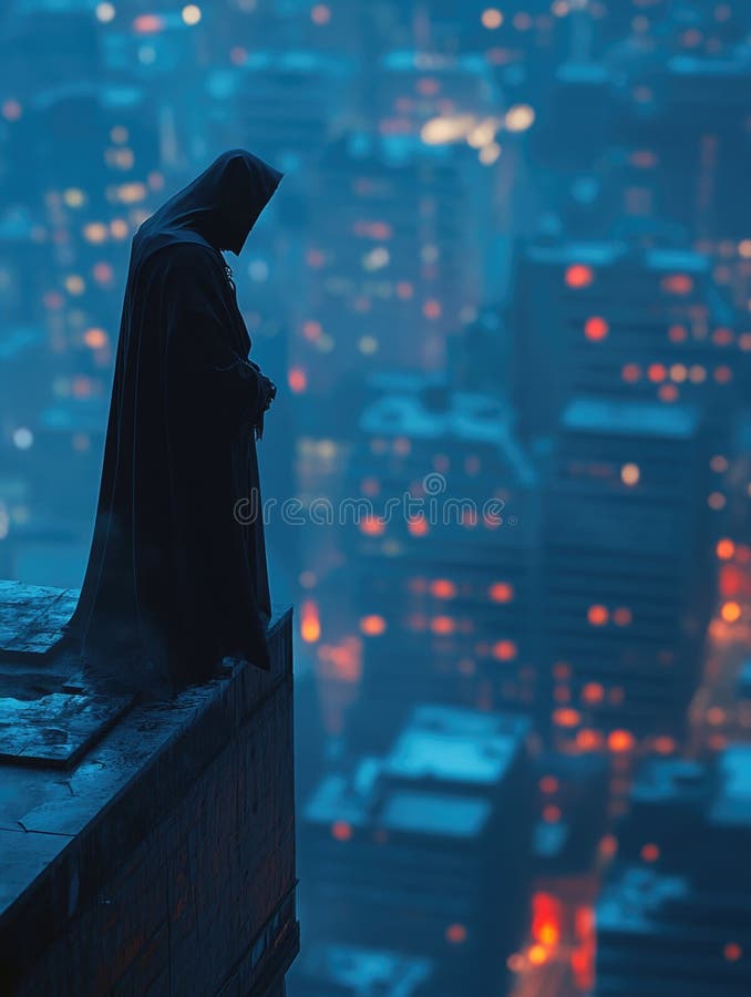 Dark Knight Solitude stock illustration. Illustration of solitude ...