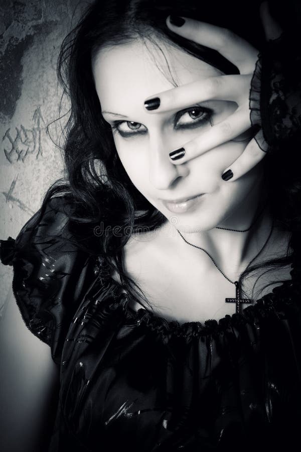 Dark Lady stock image. Image of evil, misery, solitude - 25982095