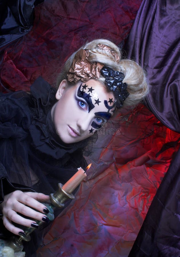 Dark Lady. stock photo. Image of danger, makeup, adult - 37546458