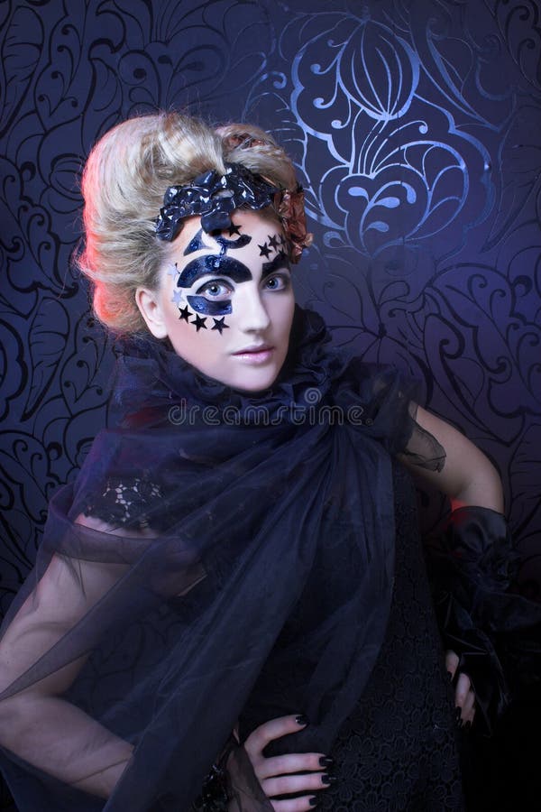 Dark Lady. stock photo. Image of person, female, magic - 37546562