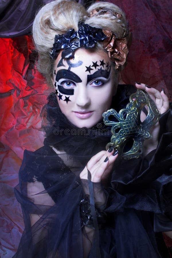 Dark Lady. stock photo. Image of hair, gothic, person - 37687656