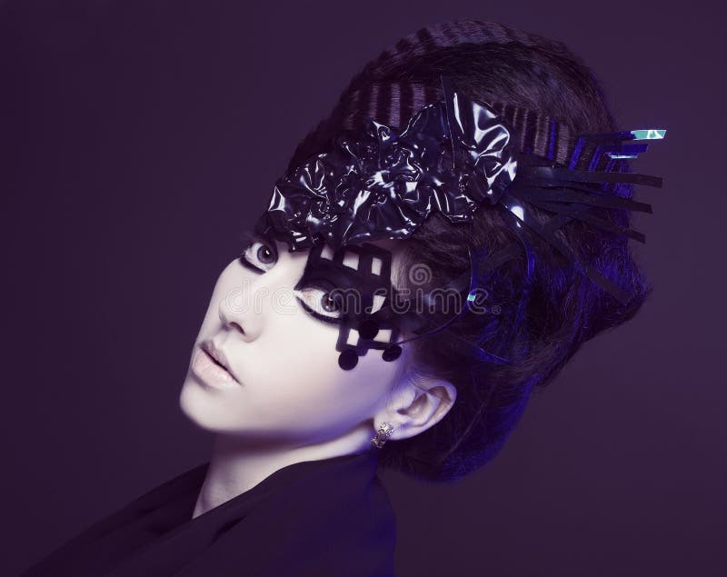 Dark lady. stock image. Image of artistic, dark, face - 32462191