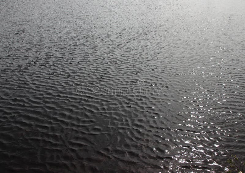 Dark Lake with Water and Sun Reflection Background Stock Photo - Image ...
