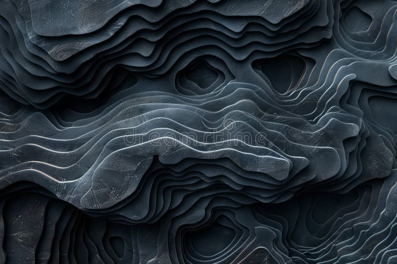 Dark Layered Background with Topographic Contours. Textured Pattern ...