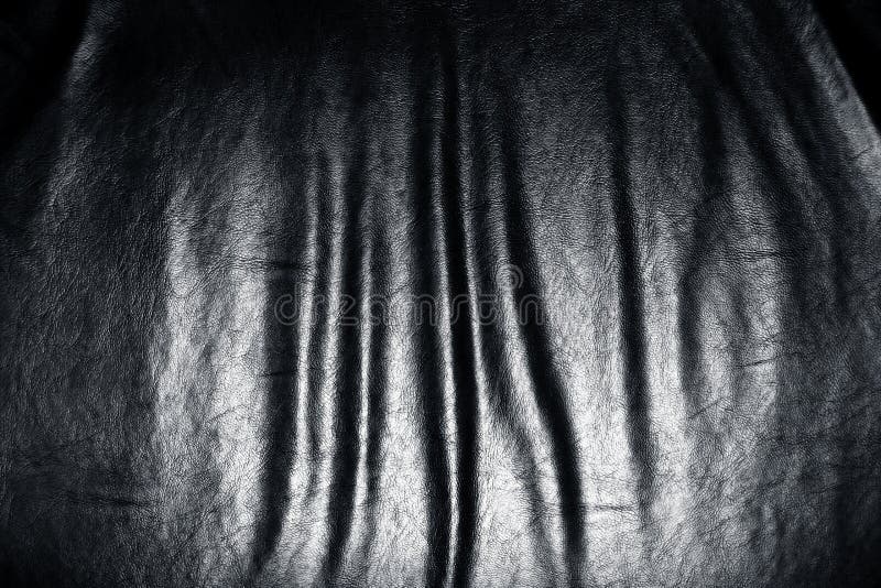 Dark leather folds. stock photo. Image of sofa, leatherette - 64431422