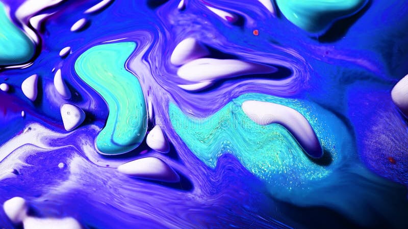 Dark and Light Blue Abstract Liquid Metallic Reflection Color Gradient ...