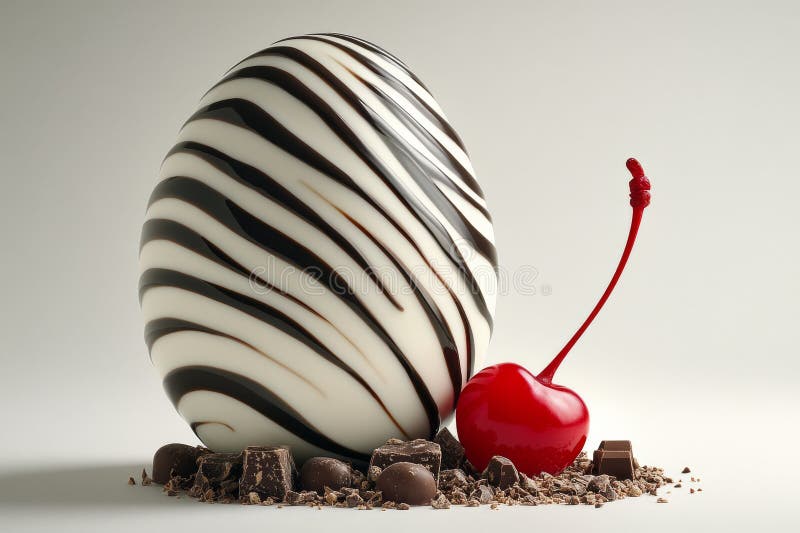 The Dark and Light Chocolate Sphere Dessert is Served with Assorted ...