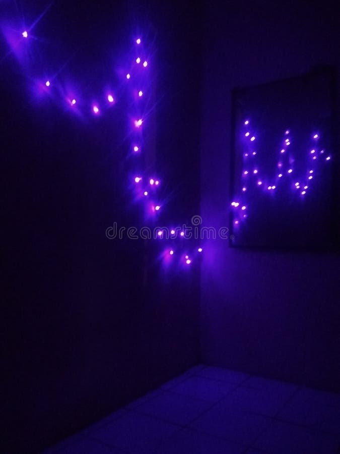 Dark Light Mirror Reflection Violet Stock Photo - Image of bedroom ...