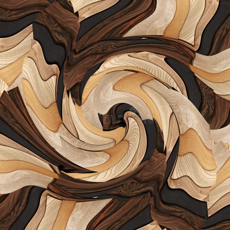 Dark and Light Wood Samples with a Twirl Stock Illustration ...