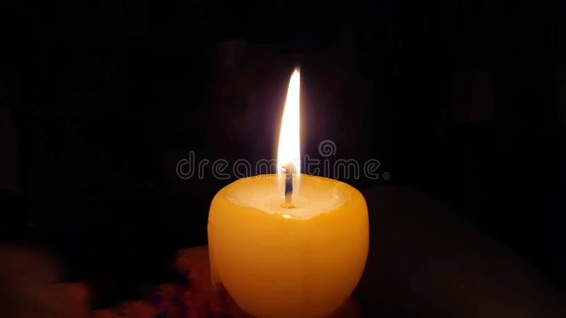 Yellow candle stock photo. Image of light, yellow, minimal - 136663920