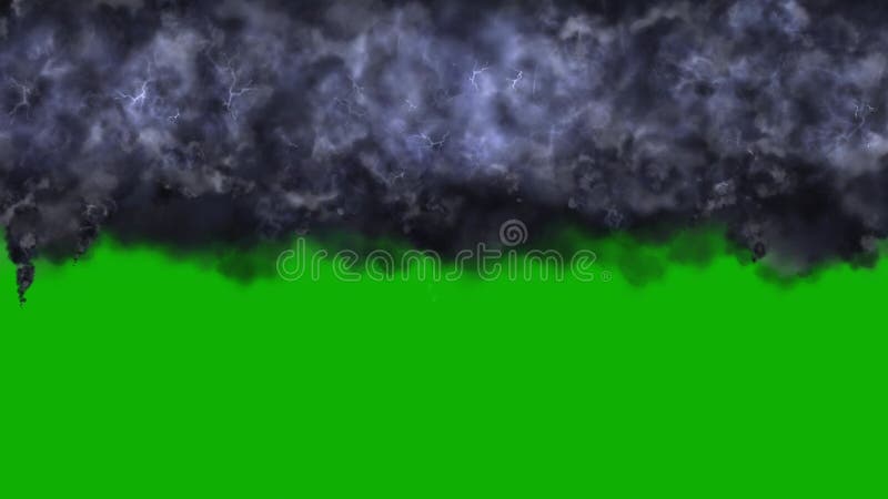 Dark Lightning Clouds Motion Graphics with Green Screen Background Stock Footage - Video of ...