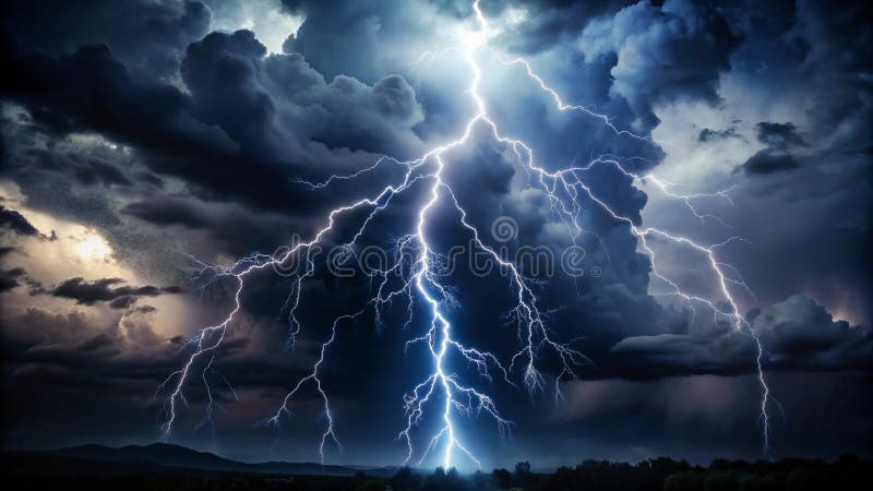 Dark Lightning Dangerous Lightning Dark Sky Strong and Powerful Storms ...