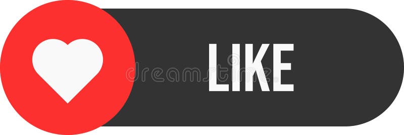 Dark Like Button. Dark Theme Button for Like. Stock Vector ...