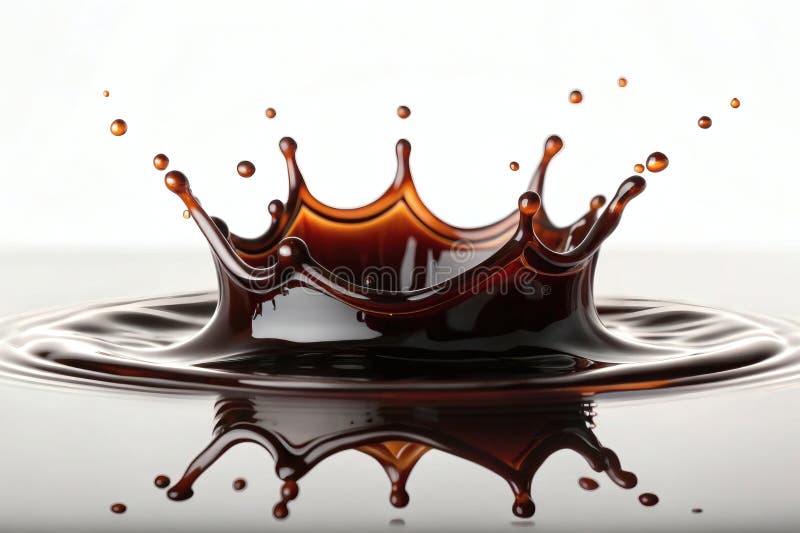 White Liquid Splash Forming Crown Shape Black Background Stock Photos ...