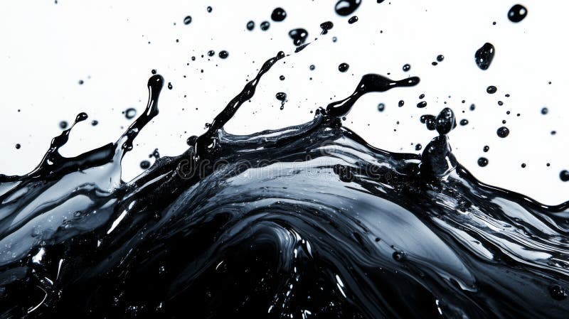 Dark Liquid Splashing Abstract Art Design Stock Illustration ...