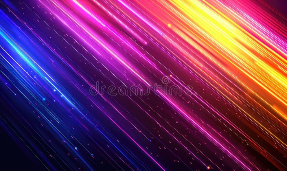 Dark Lit by Bright Neon Lights, Casting Colorful Patterns and Visual ...