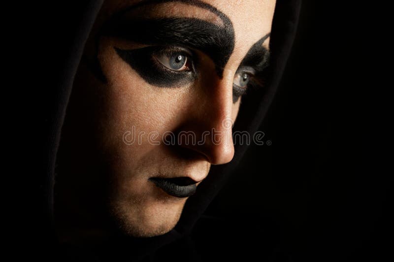 Dark portrait stock photo. Image of black, drama, handsome - 16855746