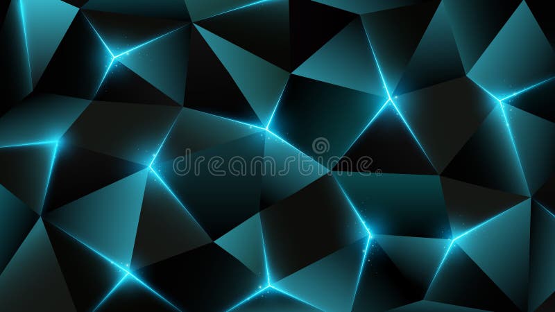 Dark Low Poly Background. Abstract Geometric Metal Backdrop, Triangle ...