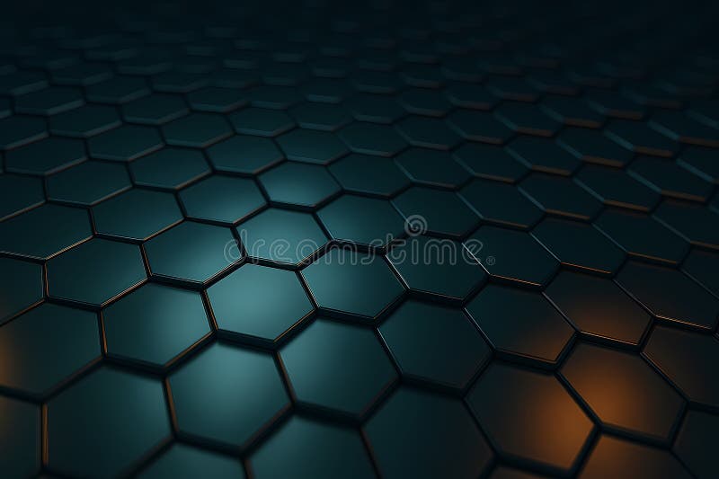 Low - Poly Style Dark Hexagonal Grid Pattern, Showcasing Angular Stock Illustration ...