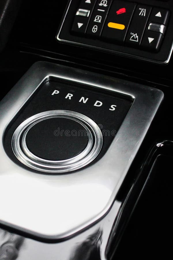 Dark Luxury Interior - Steering Wheel, Shift Lever. Automatic ...