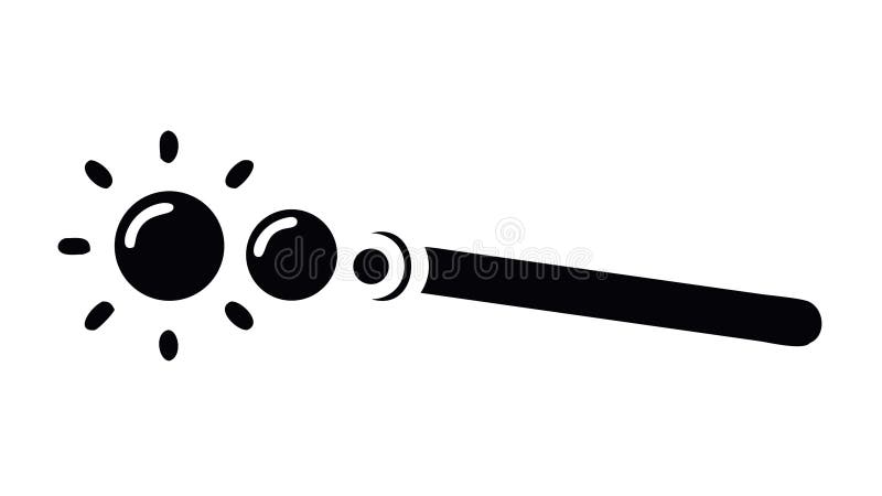 Dark Magic Wand with Bright Burst, Vector Design Generative AI Stock ...