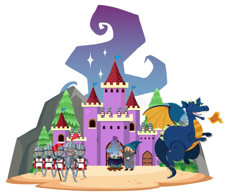 Dark Magic and the Wizard at Castle Stock Vector - Illustration of ...