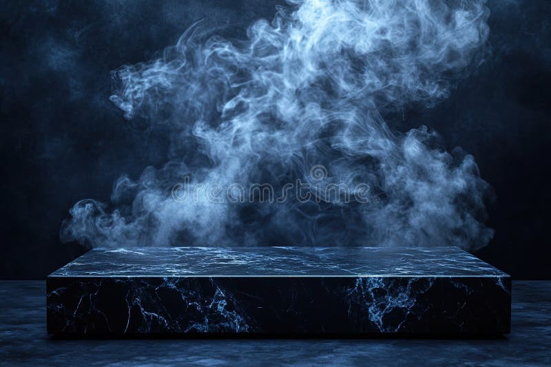 Dark Marble Block Surface, Misty Effect, Solid Base, Concrete Floor ...