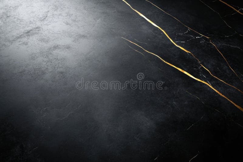 Dark Marble Texture with Gold Veins and Subtle Light Reflection Stock ...