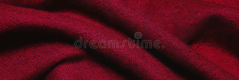 Dark Maroon Cotton Fabric with Moleskin Weave Showcasing a Brushed ...