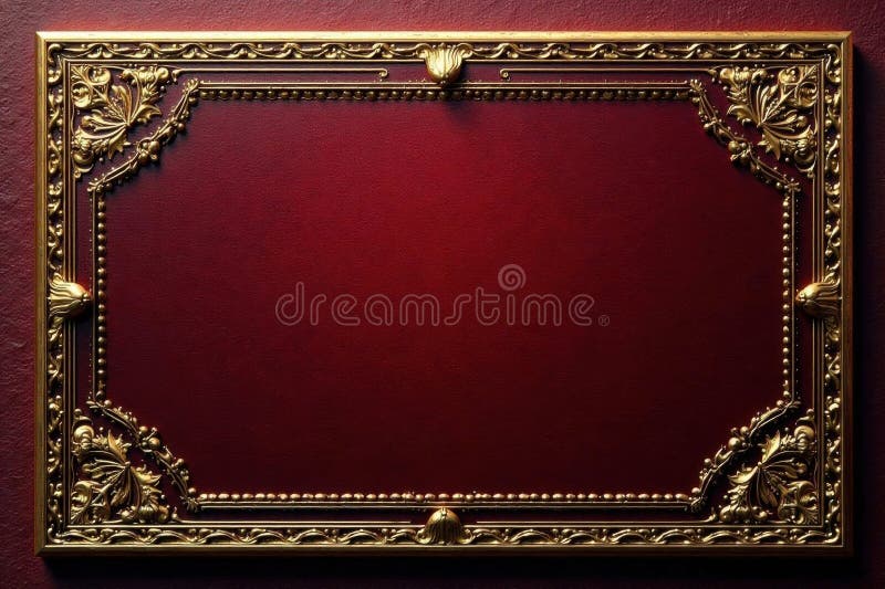 Dark Maroon Rectangular Plaque Displays Radiant Gold Arabic Calligraphy ...