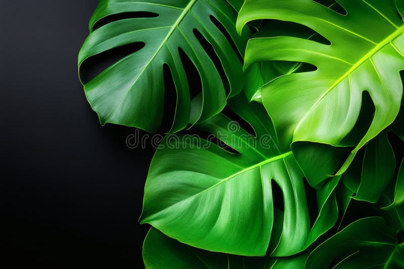 "Matte Dark Background with Leaves: a Sophisticated Frame for Your Text ...