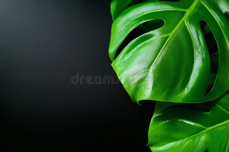 "Matte Dark Background with Leaves: a Sophisticated Frame for Your Text ...