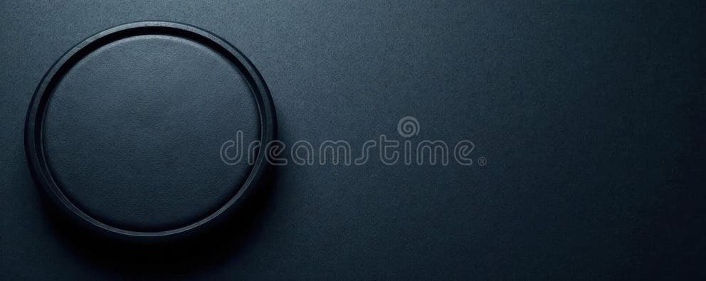 Dark Matte Surface, Shadowed Metallic Circle, Subtle Gradient, Metallic ...