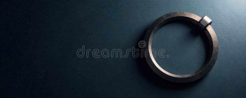 Dark Matte Surface, Shadowed Metallic Circle, Subtle Gradient, Clean ...