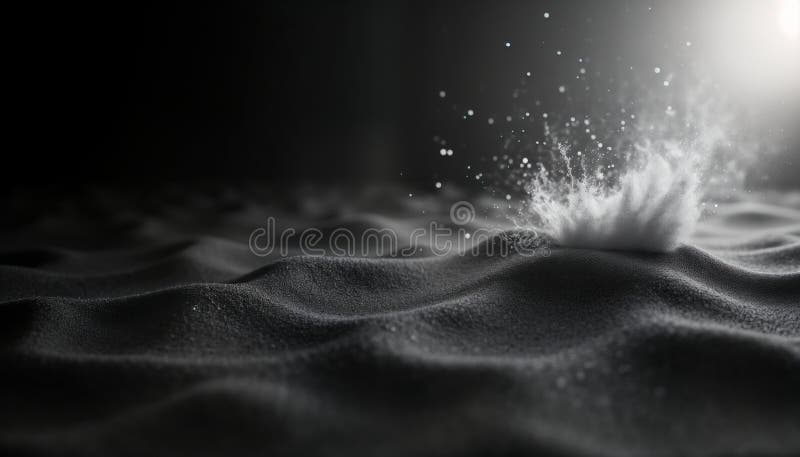 Dark Matte Textured Surface with Floating Dust Particles. Soft Light ...