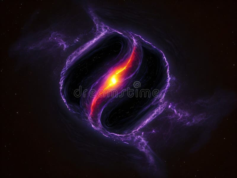 Dark Matter. Mysterious Illustration of the Dark Matter Explosion and ...