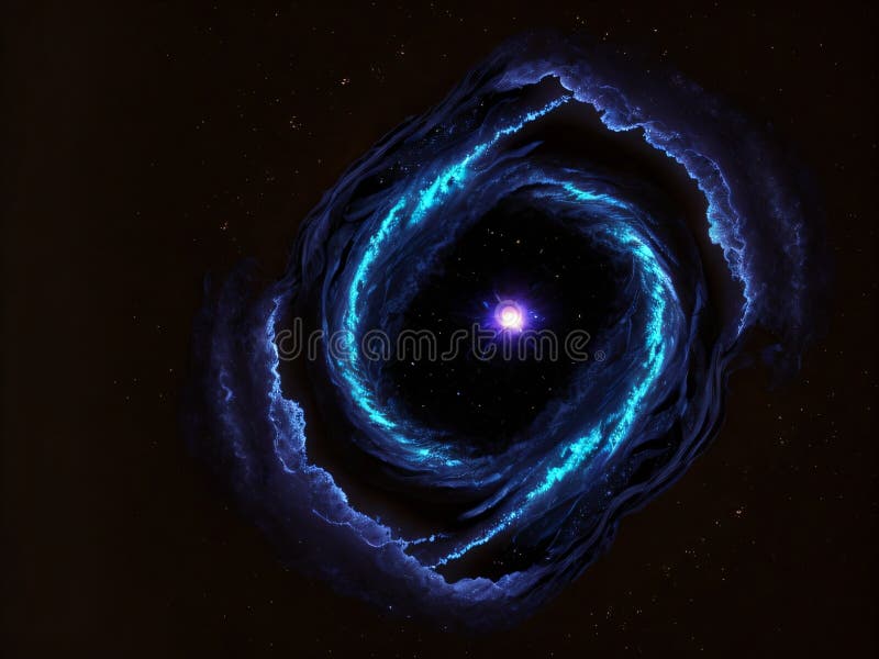 Dark Matter. Mysterious Illustration of the Dark Matter Explosion and ...