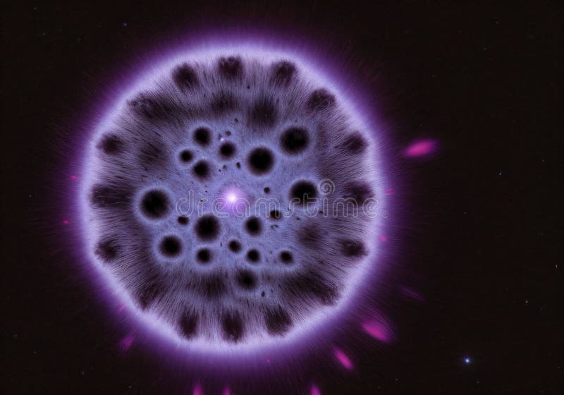 Dark Matter. Mysterious Illustration of the Dark Matter Explosion and ...