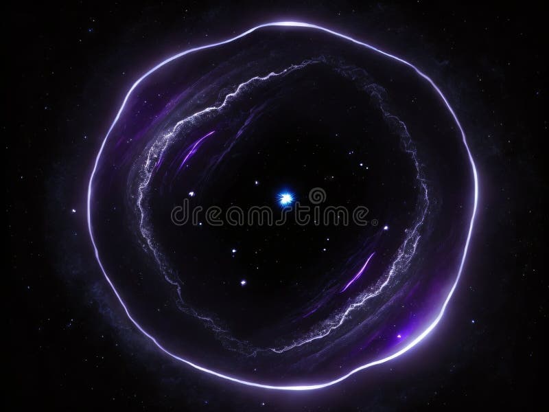 Dark Matter. Mysterious Illustration of the Dark Matter Explosion and ...