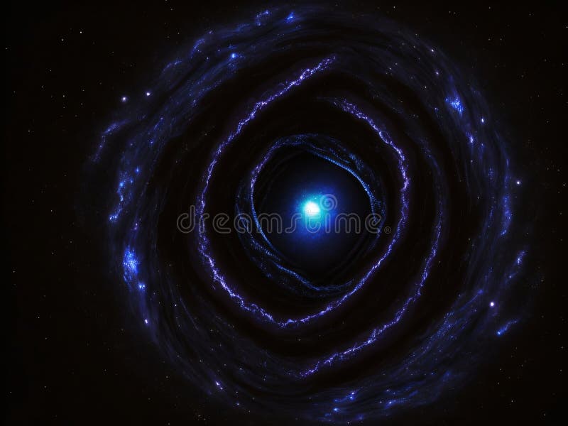 Dark Matter. Mysterious Illustration of the Dark Matter Explosion and ...