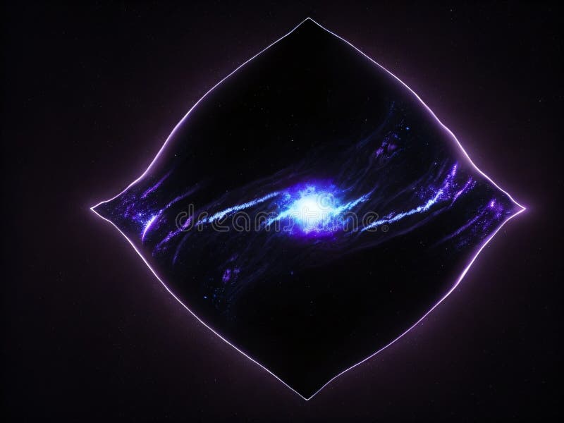 Dark Matter. Mysterious Illustration of the Dark Matter Explosion and ...
