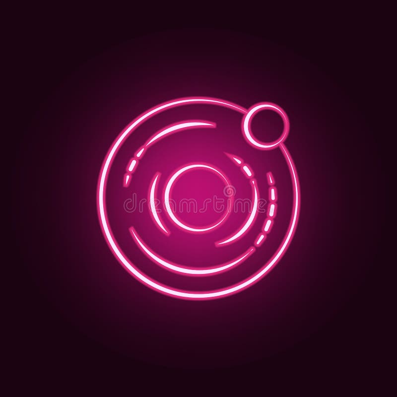 Dark Matter Neon Icon. Elements of Mad Science Set Stock Illustration ...