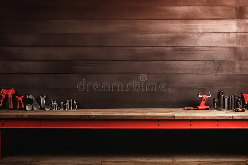 Dark Mechanic S or Handyman S Table with Various Inscriptions Stock ...