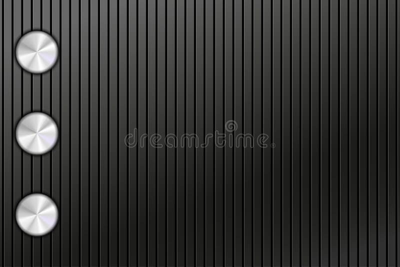 Dark Metal Background with Round Buttons Stock Vector - Illustration of ...